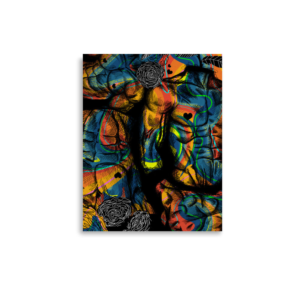 'Muscles and Roses' Giclée Posters – High Art Gallery